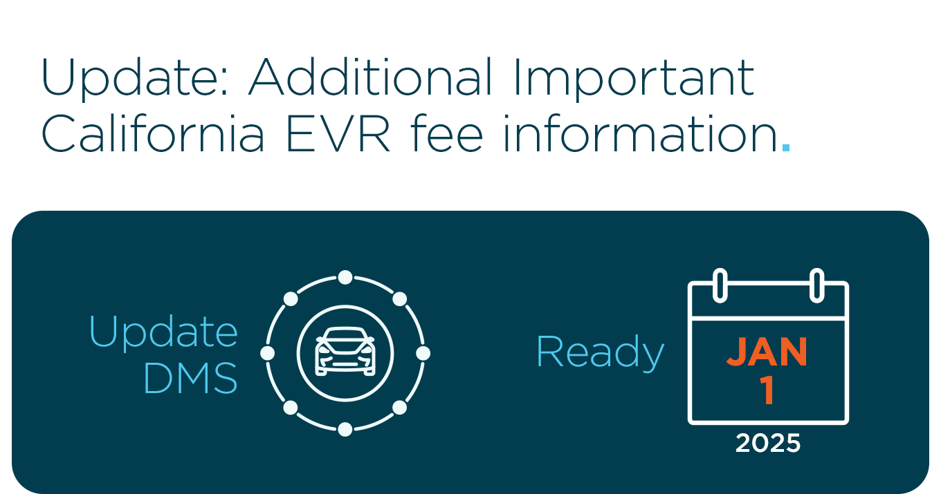 Update: California DMV EVR fee increase effective 1/1/2025